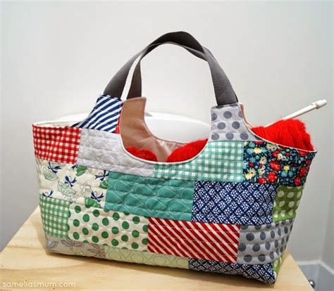 Colorful Patchwork Bag Tessa Basket