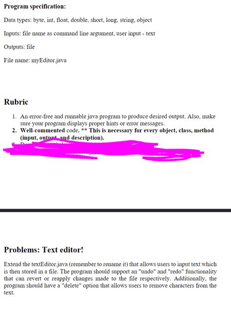 solved program specification data types byte int float