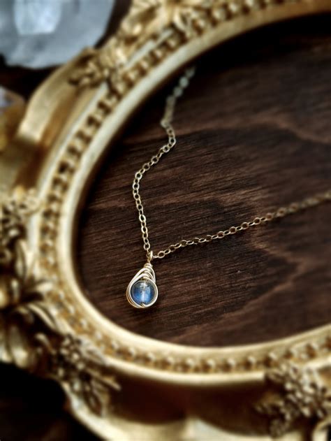 Tiny Labradorite Necklace 14k Gold Filled Rose Gold Filled Sterling