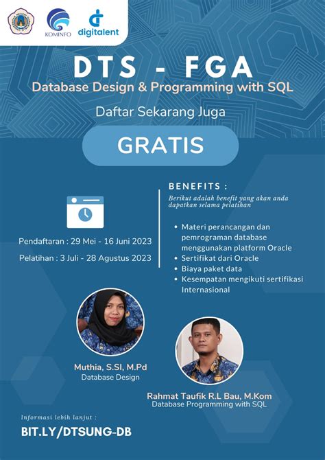 Informasi Pelatihan Database Design Dan Programming With Sql Buat