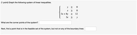 solved 1 point graph the following system of linear