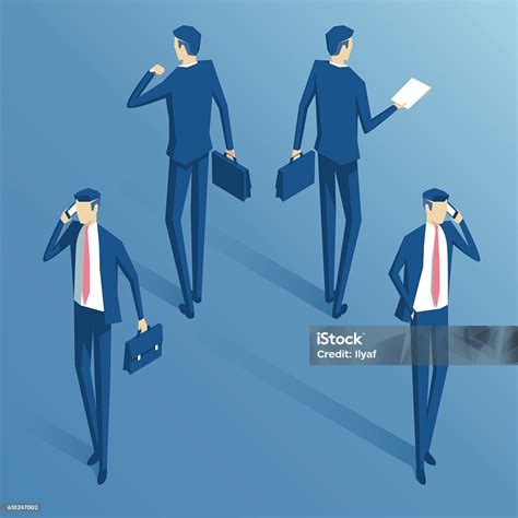Isometric Businessman Set Stock Illustration Download Image Now Active Lifestyle Adult