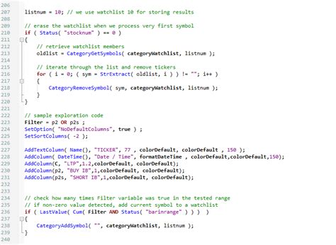send exploration result to watchlist afl programming amibroker