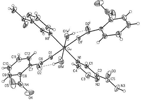 View Of 1 With The Atom Numbering Scheme The All Thermal Ellipsoids