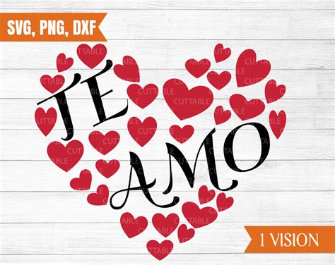 Día De San Valentín Svg Te Amo Archivo De Corte Corazón Del Etsy España