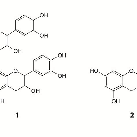 Chemical Structures Of Procyanidin 1 And Catechin 2 Identified In