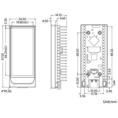 Esp32 S3 Development Board With 1 91 Amoled Display 240 X 536 The Pi Hut