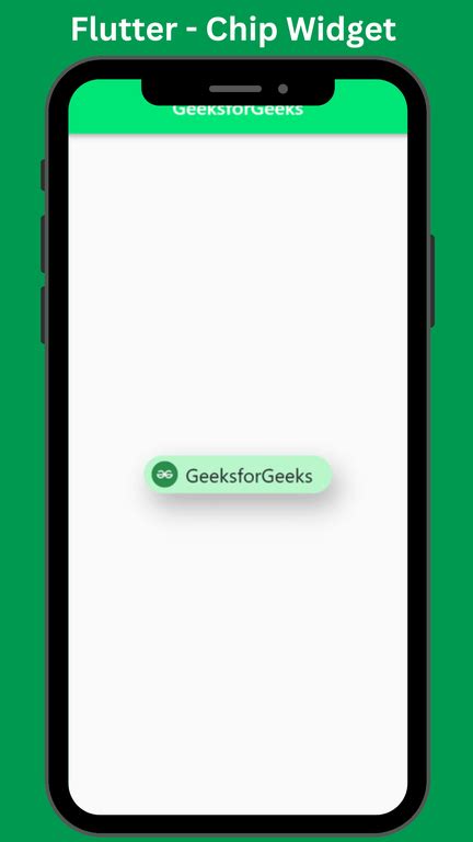 Flutter Chip Widget Geeksforgeeks