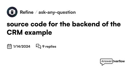 source code for the backend of the crm example refine