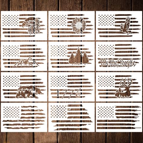Eagle And Flag Stencils