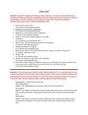 Lab02 Docx CS612 Lab2 Question1 Classify The Following Attributes As Binary Discrete Or