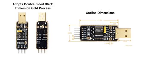 Waveshare Usb To Uart Debugger Module For Raspberry Pi 5 Type A Port