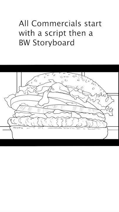 How To Draw Storyboards Buger King Whopper Sketchdrawing Drawing Youtubeshorts Storyboards