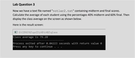 solved lab question 3 now we have a text file named