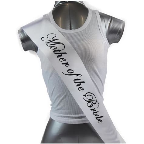 Sashes Hens Sash Party Bridal Whiteblack Mother Of The Bride White