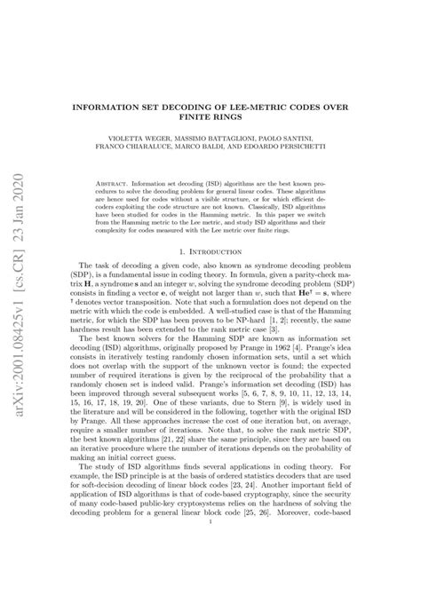 information set decoding of lee metric codes over finite rings deepai