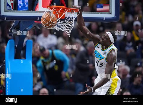 Indiana Pacers Forward Pascal Siakam 43 Gets A Basket On A Dunk Against The Detroit Pistons