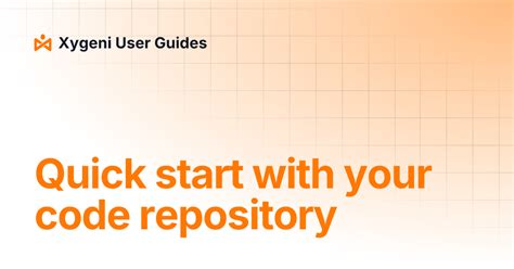 Quick Start With Your Code Repository Xygeni User Guides