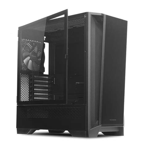 Tecware Edge Air Tg Atx Pc Case With 4x120mm Fans Black