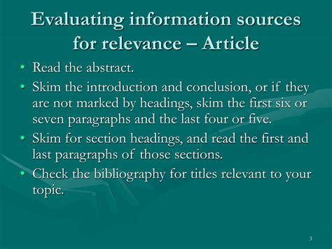 Ppt Evaluating Information Sources Powerpoint Presentation Free