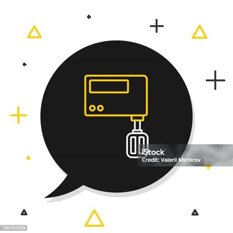 흰색 배경에 격리 된 라인 전기 믹서 아이콘 주방 믹서기 다채로운 개요 개념 벡터 가정 생활에 대한 스톡 벡터 아트 및 기타 이미지 가정 생활 가정 주방 가정의 방