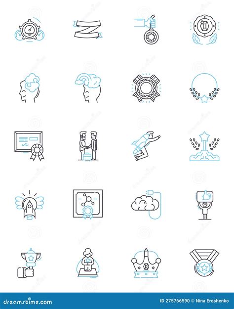 Research Methodology Linear Icons Set Sampling Survey Quantitative Qualitative Experimental