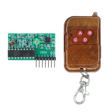 Channel Wireless Four Button RF Remote Control Transceiver Module Mode Non Locking At