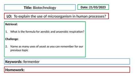 Igcse Biology B21 Biotechnology And Genetic Modification Cambridge Teaching Resources