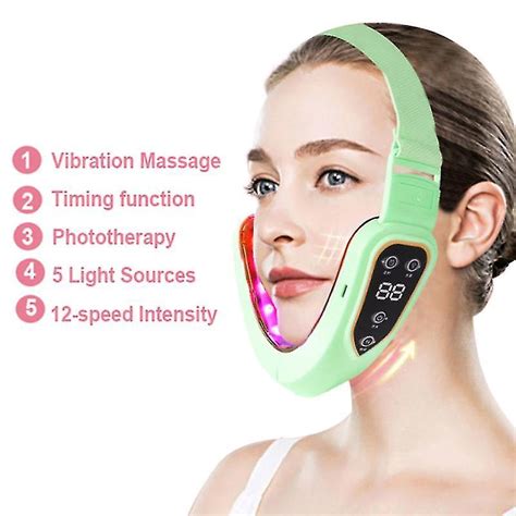 4 Color Microcurrent V Face Shape Face Lifting Ems Facial Slimming