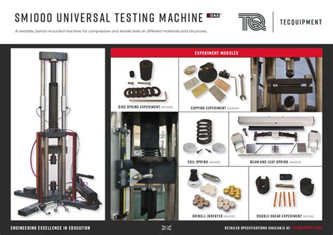Tecquipment Universal Testing Machine Tecsolutions Inc