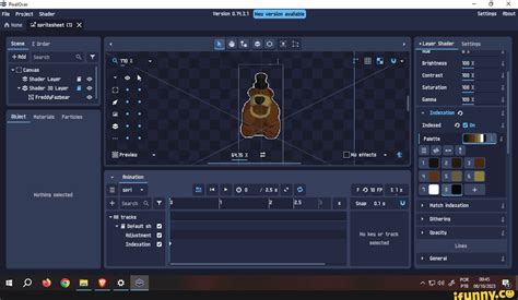 Project Shader Alone Spritesheet Scene Order Add Search Q Canvas Snader Laver Shader 30 Laver