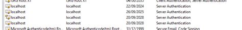 Mvc Multiple Localhost Ssl Certificates And Expiration For
