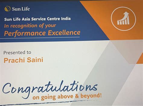 Prachi Saini On Linkedin Sunlife Performaceexcellence