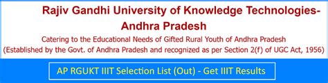 Ap Rgukt Iiit Selection List 2023 Phase 2 Link Out04 Aug Iiit Results