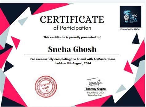Sneha Ghosh On Linkedin Artificialintelligence Ai Masterclass
