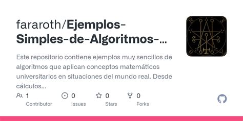 Github Fararoth Ejemplos Simples De Algoritmos Con Matematicas
