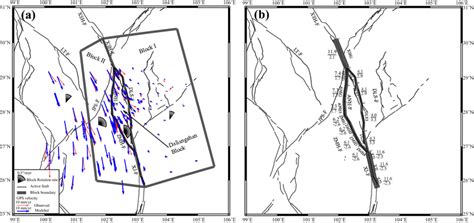 A Block Model And Geodetic Inversion For The Slip Rate Of The Download Scientific Diagram