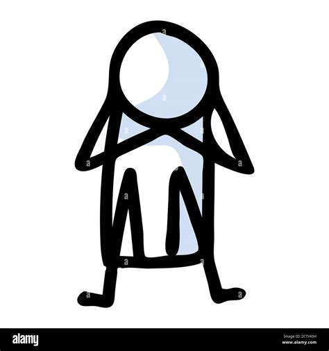 Sad Stick Person Clipart