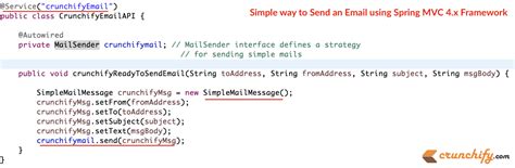Simple Way To Send An Email Using Spring Mvc X X Framework Org Springframework Mail