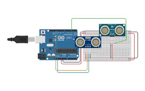 Circuit Design Uso Dos Sensores De Distância Ultrassônicos Tinkercad