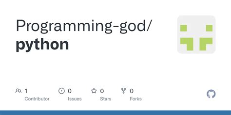 Github Programming Godpython
