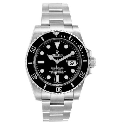 Rolex Submariner Ceramic Bezel Black Dial Steel Mens Watch 116610 For