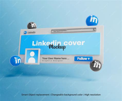 Premium Psd Linkedin Cover Page Mockup Or 3d Linkedin Cover Post Mockup