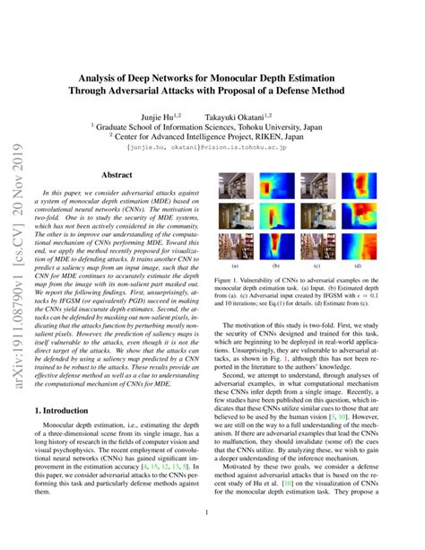 Analysis Of Deep Networks For Monocular Depth Estimation Through Adversarial Attacks With