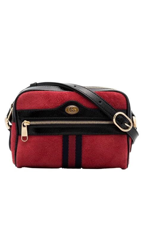 Gucci Red Ophidia Suede Mini Bag Gem