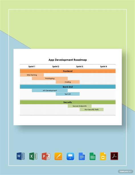 Mobile App Development Roadmap Template In Google Docs Google Slides Google Sheets Word
