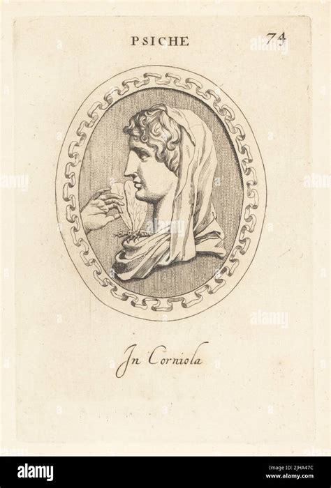 Bust Of Psyche Greek Goddess Of The Soul Holding A Butterfly By Its