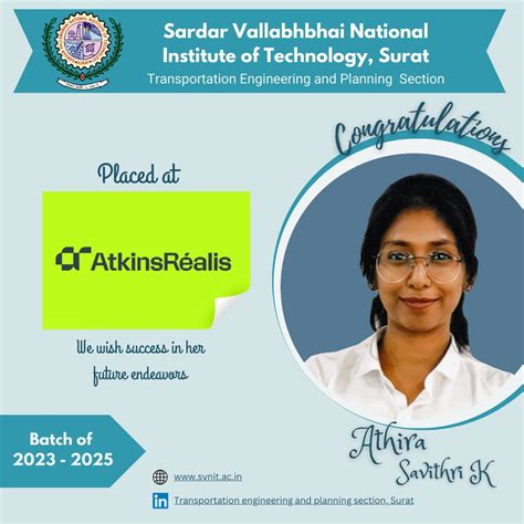 transportation engineering and planning section svnit surat on linkedin successstory