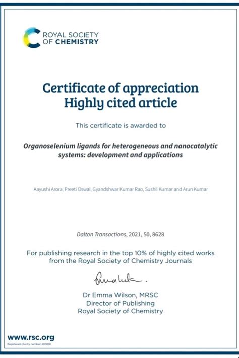 Gyaneshwar Rao On Linkedin Happy To Share That Our Article On Organochalcogen Ligands For…