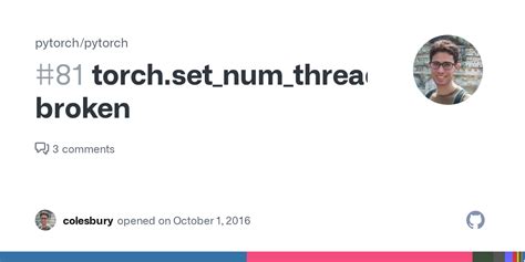 Torch Set Num Threads Broken Issue Pytorch Pytorch GitHub